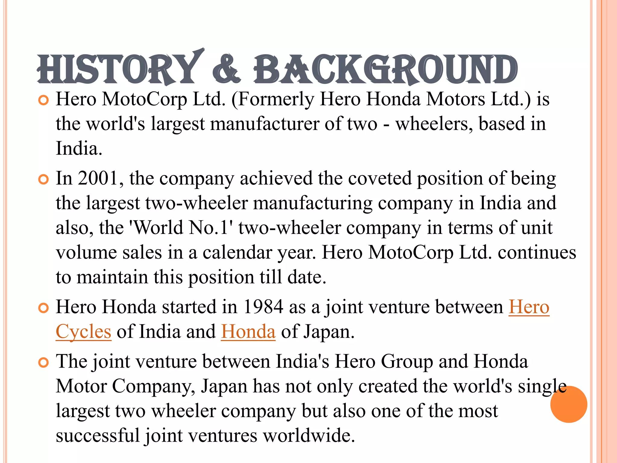 Hero motocorp ltd full PPT | PPTX