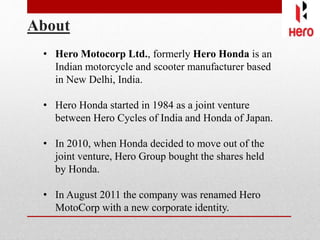 Branding Strategy- Hero motorcorp | PPTX