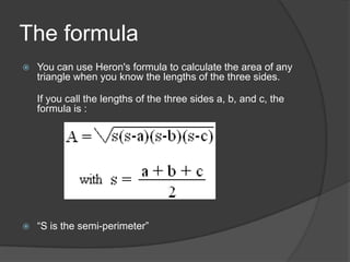 Heron’s formula | PPT