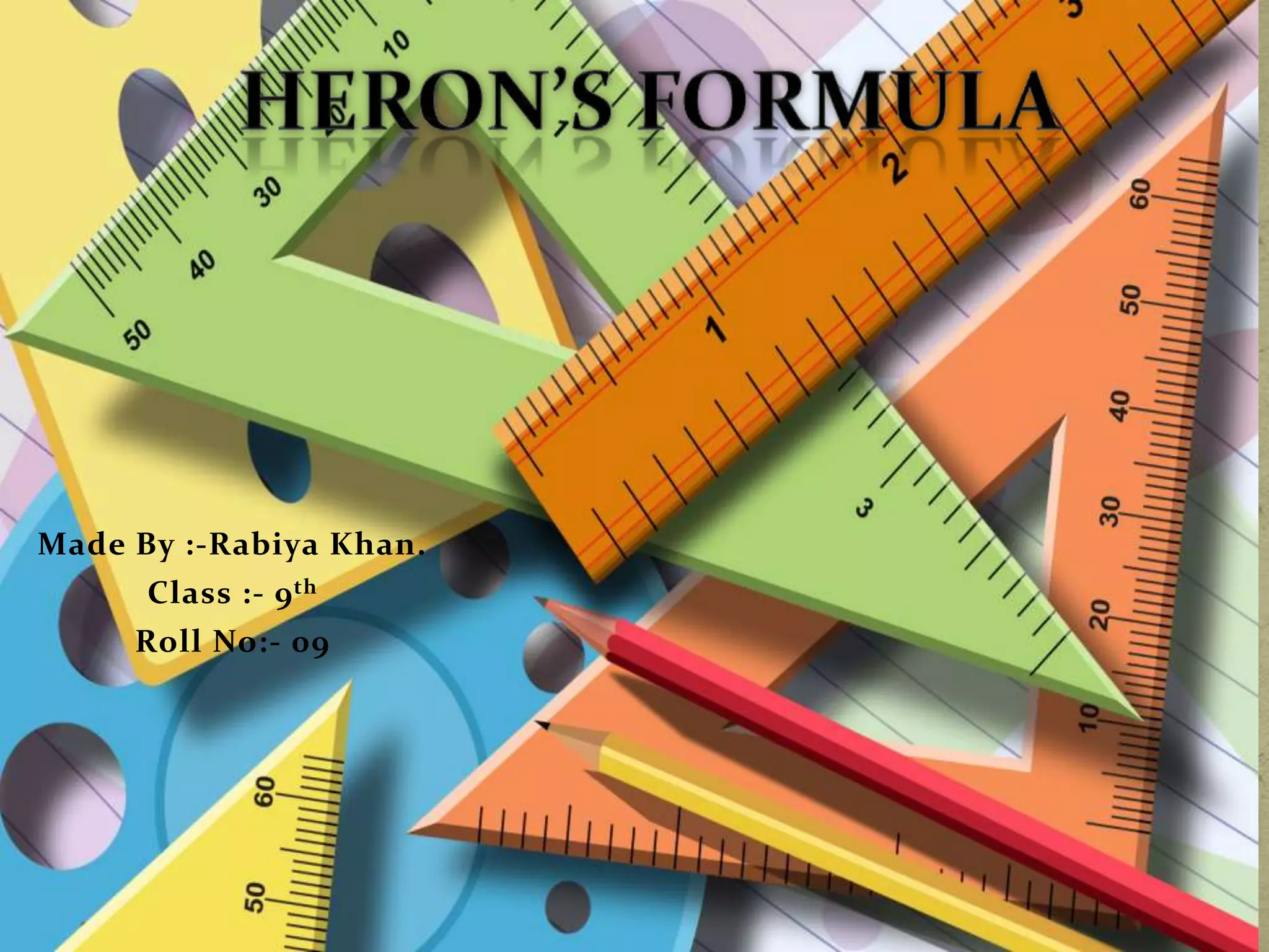Herons formula | PPTX