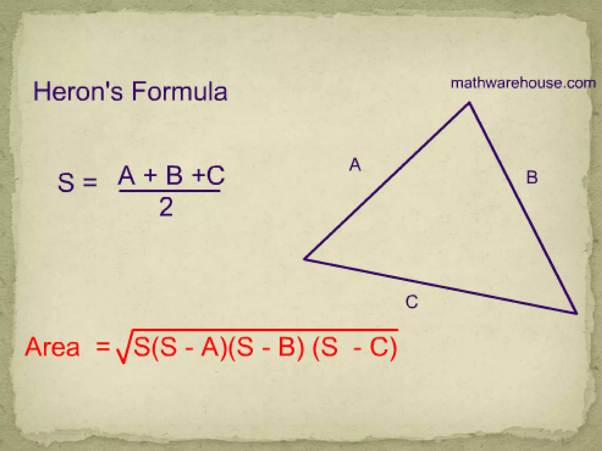 Herons formula | PPTX