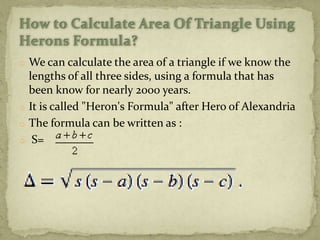 Herons formula | PPTX