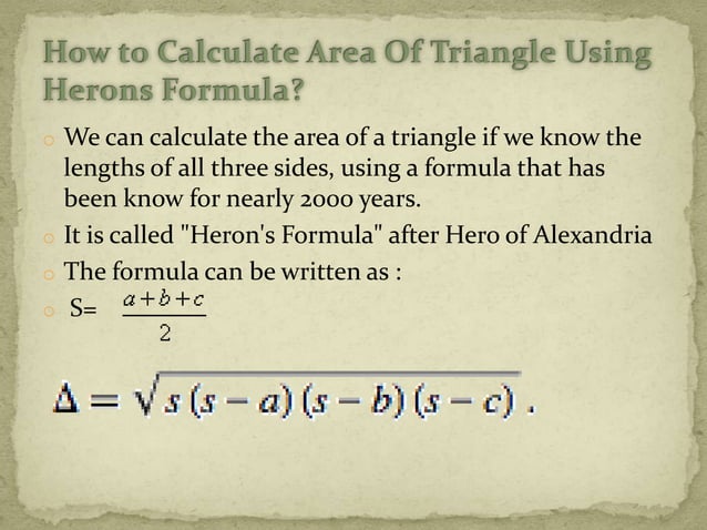Herons formula | PPTX
