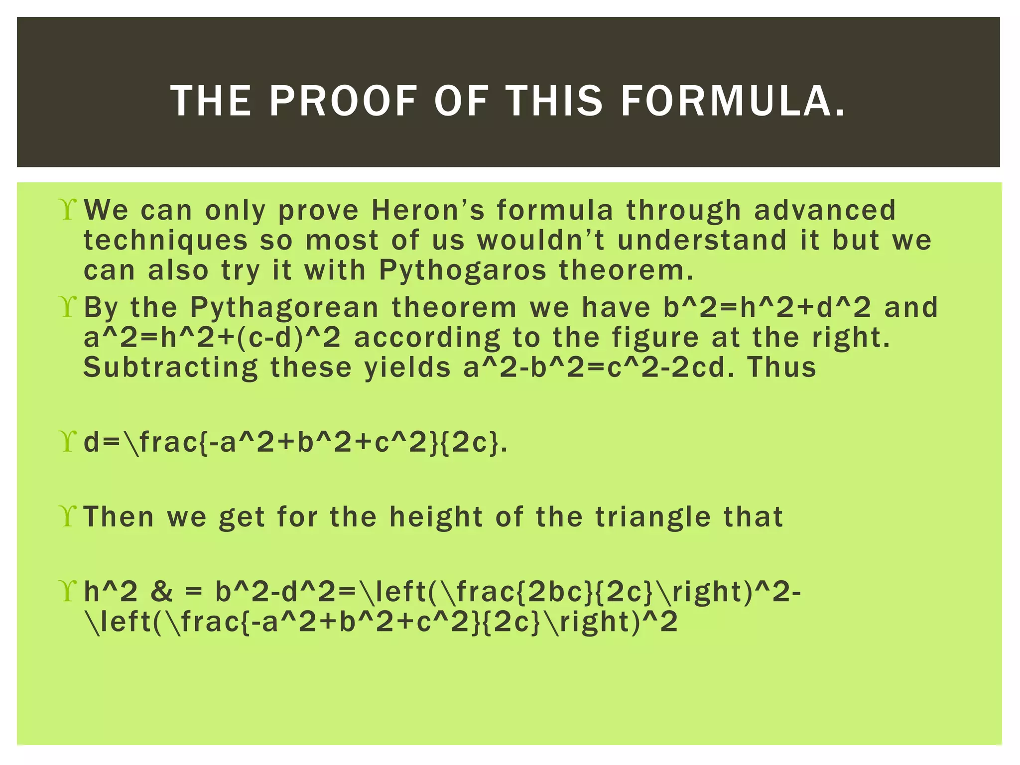 Heron’s formula | PPTX