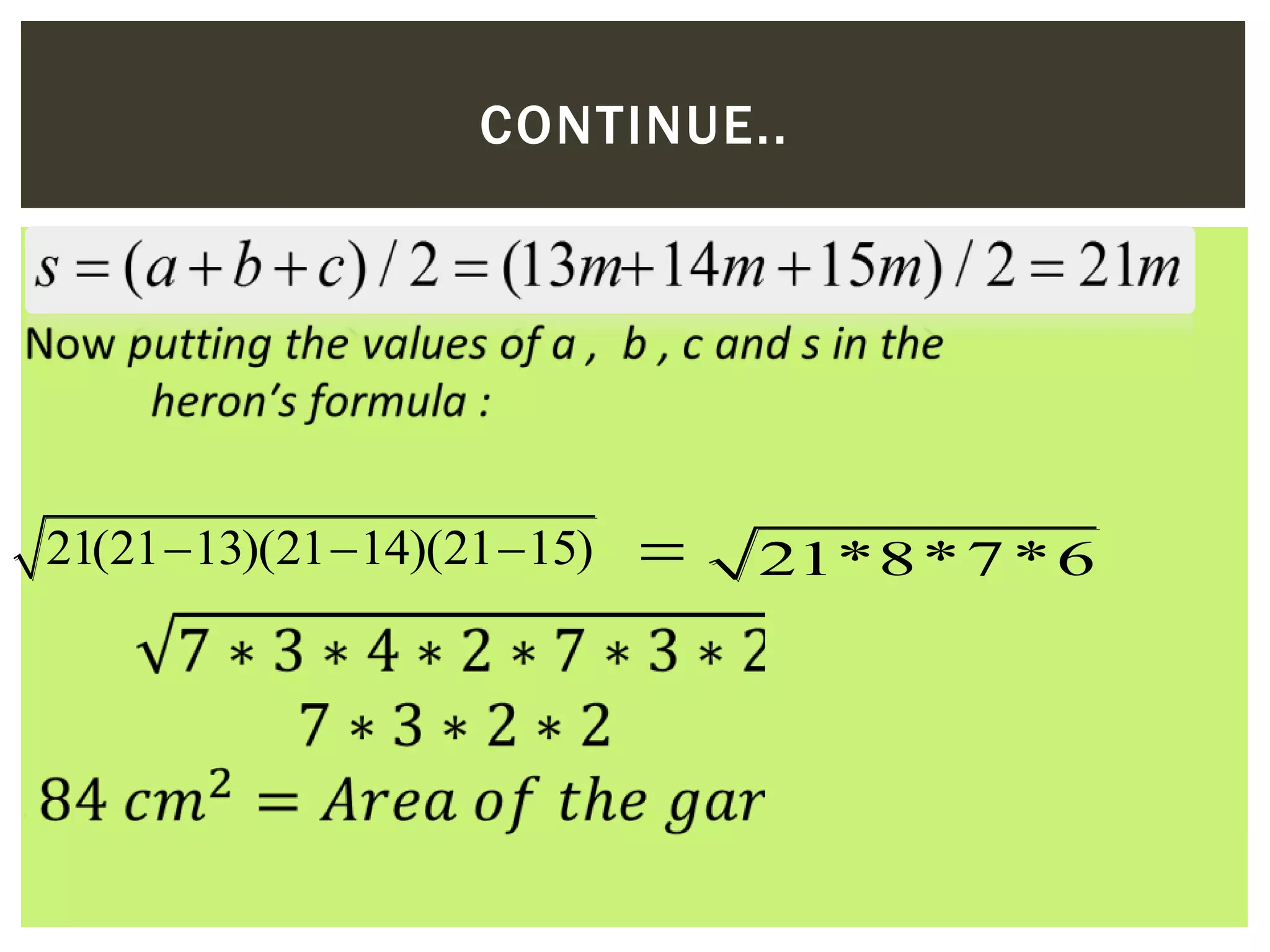 Heron’s formula | PPTX
