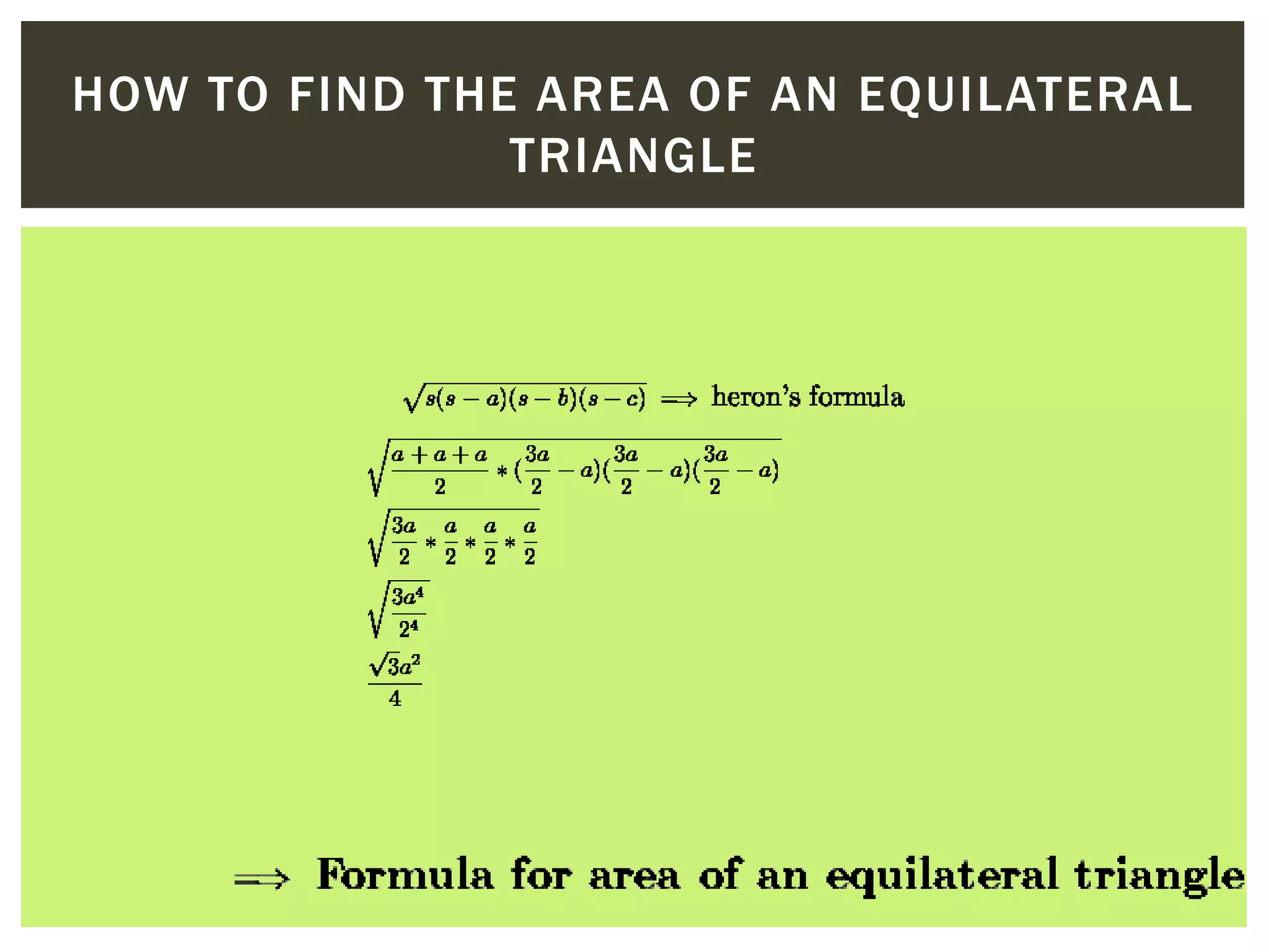 Heron’s formula | PPTX