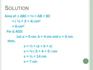Heron’s formula maths presentation | PPTX