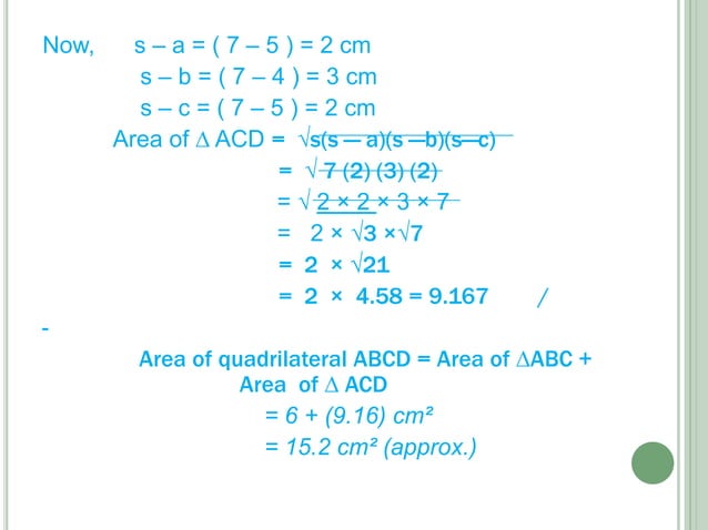 Heron’s formula maths presentation | PPT