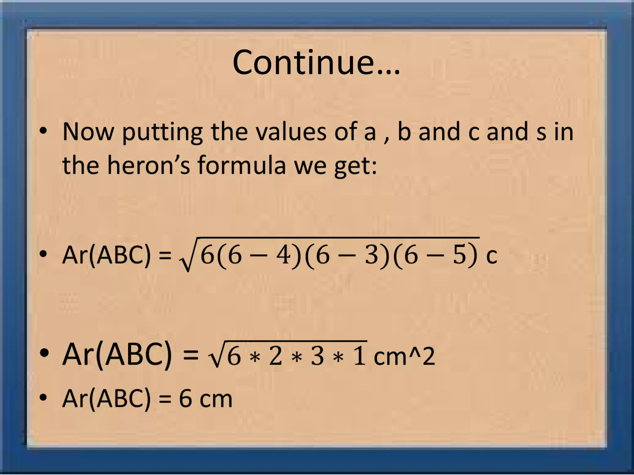 Herons formula | PPT