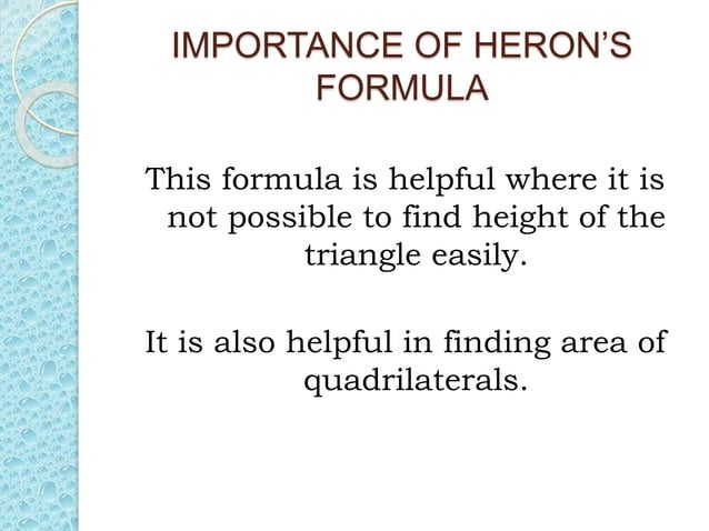 Heron’s formula | PPTX