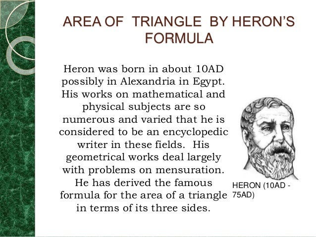 Heron’s formula