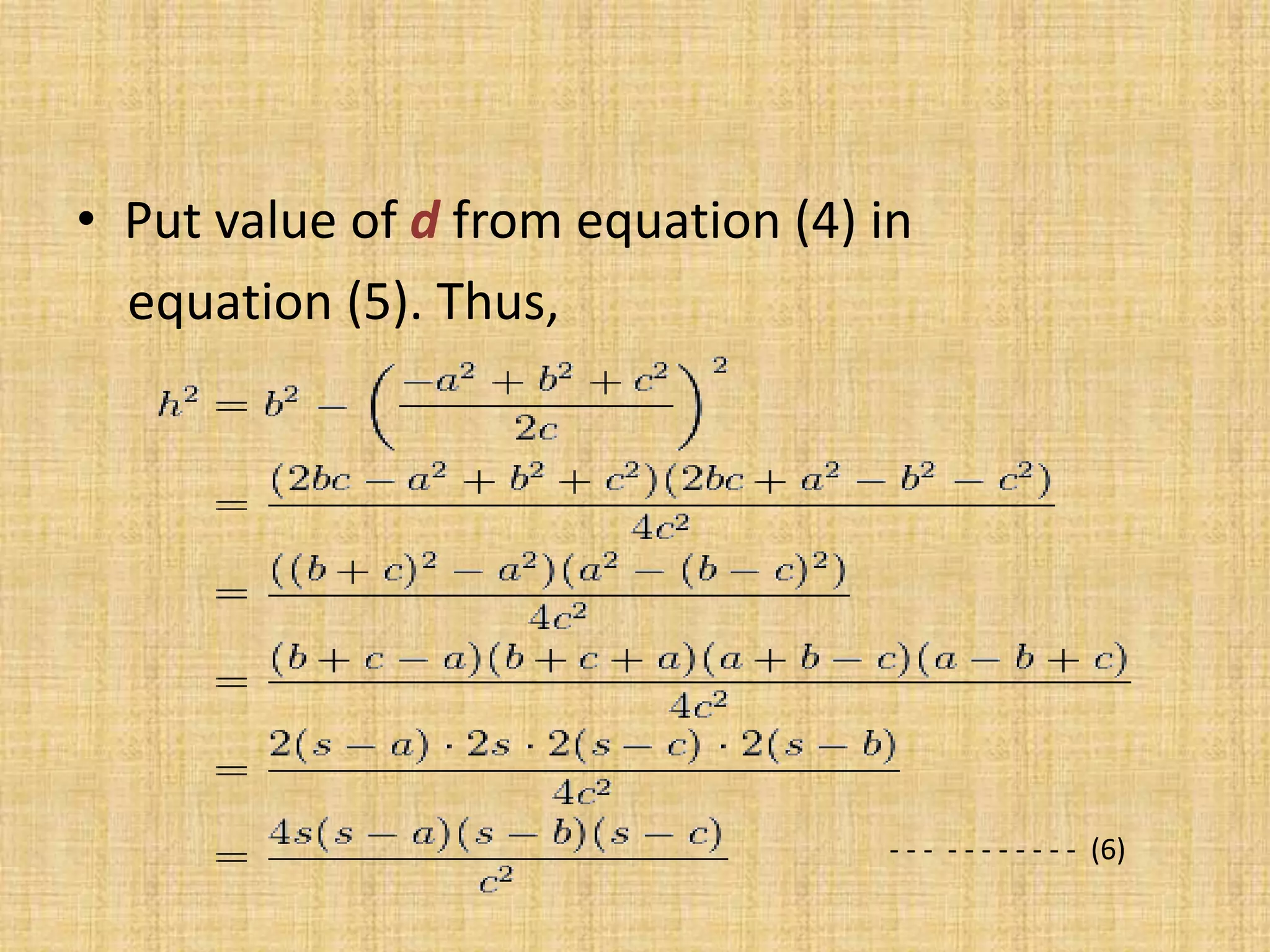 Heron’s formula | PPT
