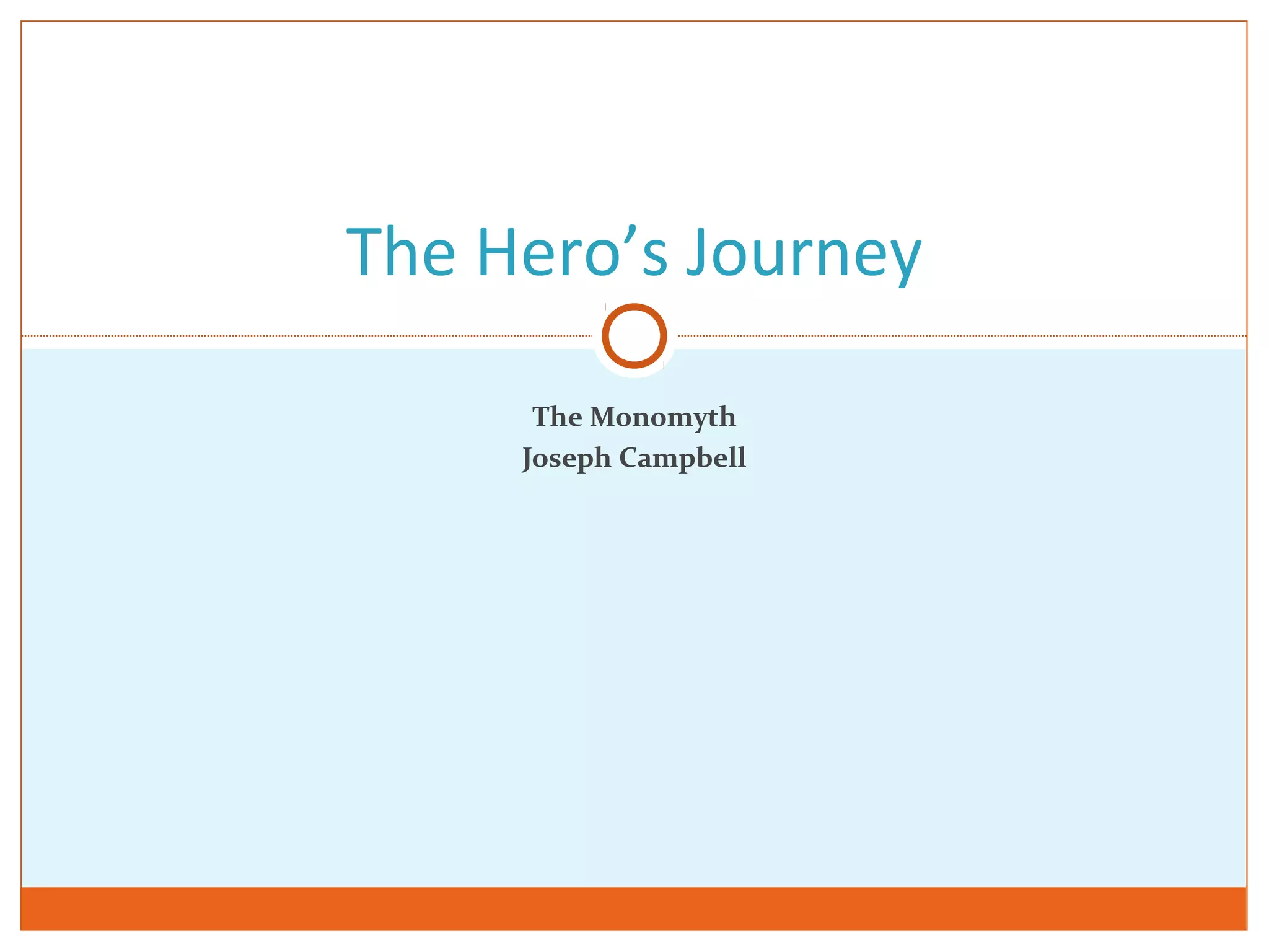 Hero's journey campbell's monomyth powerpoint | PPT
