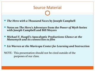 Hero's journey campbell's monomyth powerpoint | PPT