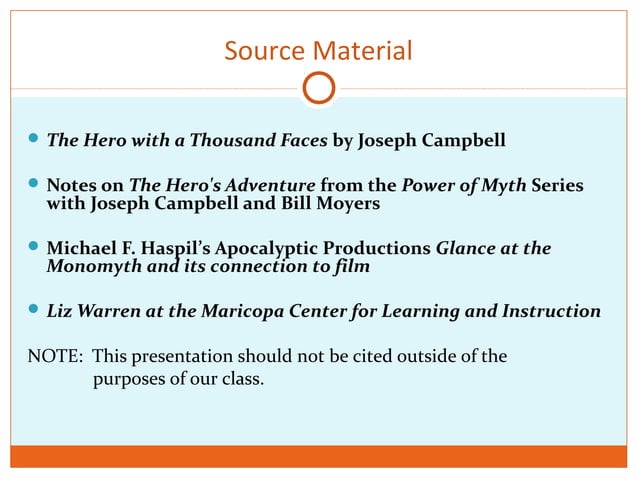 Hero's journey campbell's monomyth powerpoint | PPT