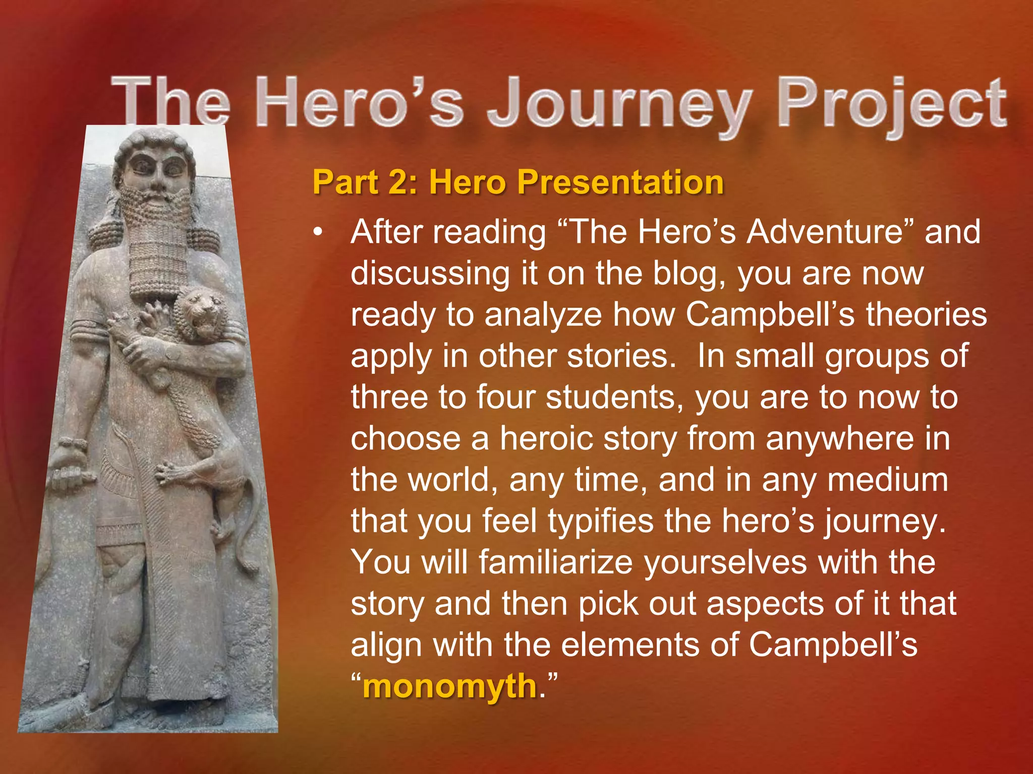 Hero's Journey project details | PPTX