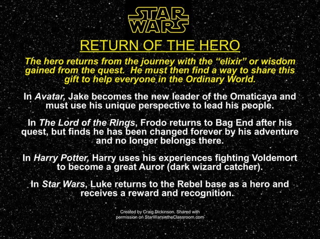 Star Wars 1977, The hero's journey | PPT