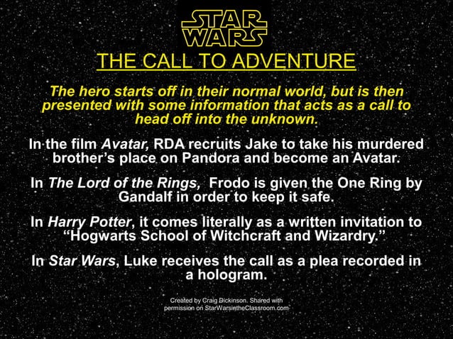 Star Wars 1977, The hero's journey | PPT
