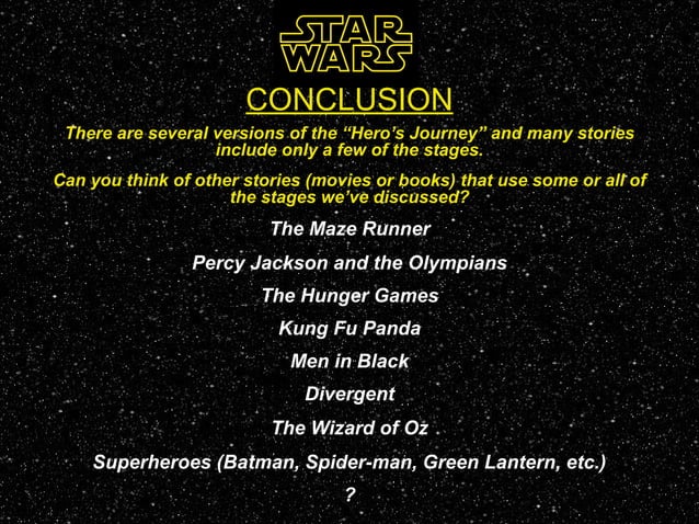 Star Wars 1977, The hero's journey. | PPT