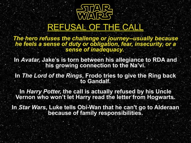 Star Wars 1977, The hero's journey. | PPT