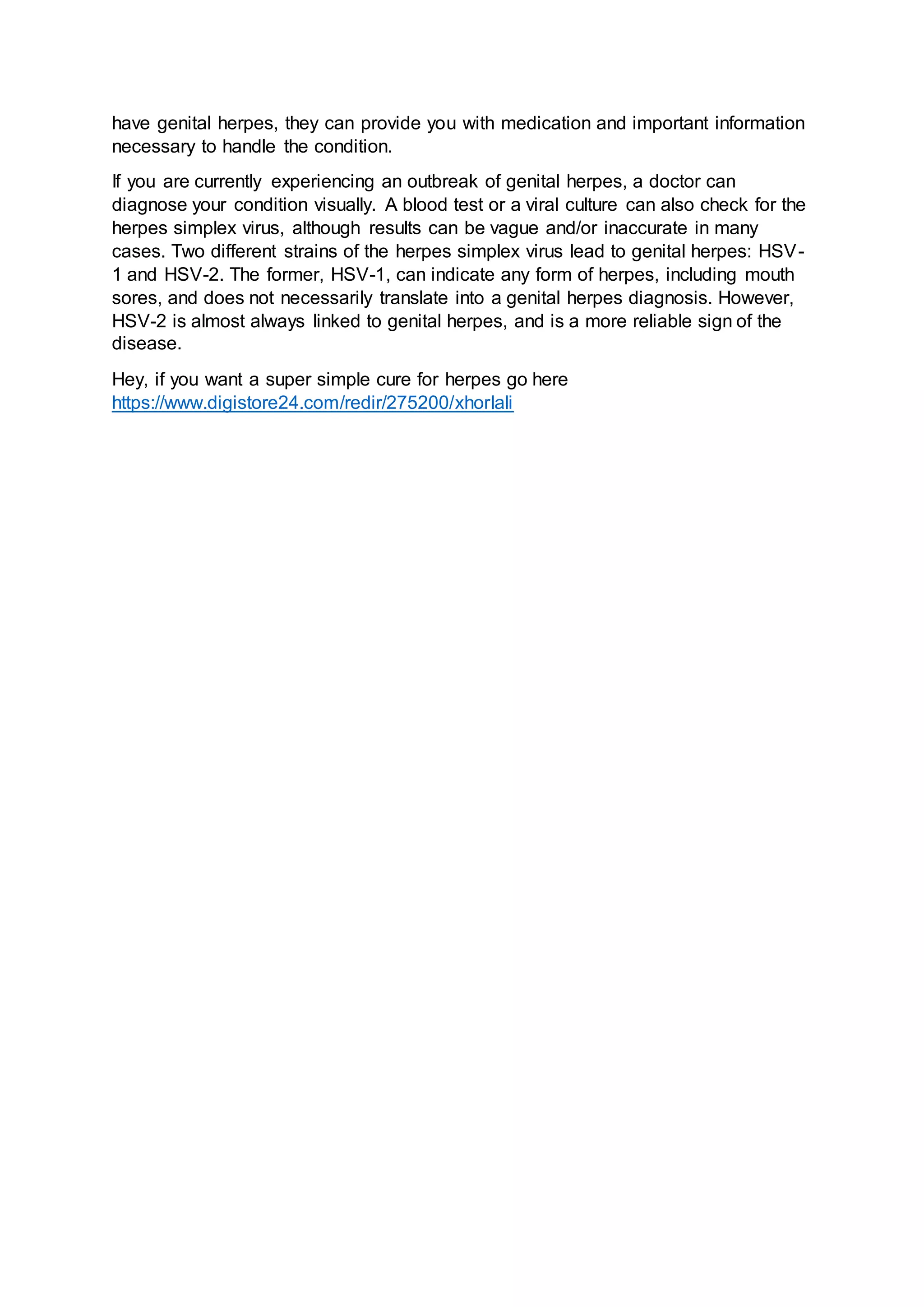 What is Herpes and how to know if you have Genital Herpes | DOCX