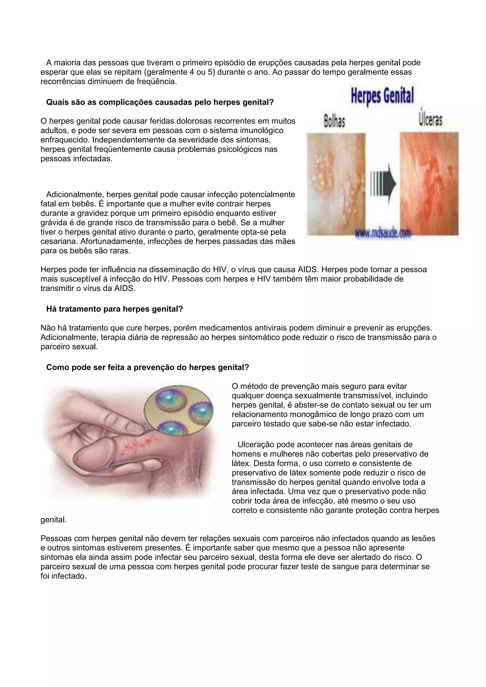 Herpes Genital 1° A | PDF
