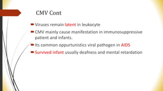 Herpes and cmv | PPTX | Infectious Diseases | Diseases and Conditions