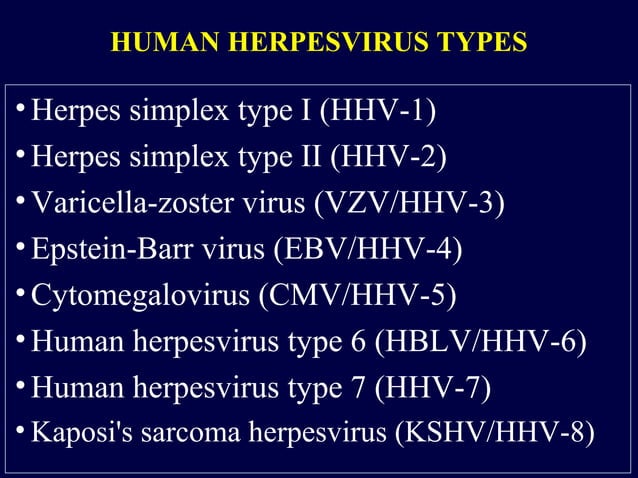 Human Herpesviruses INFECTIOUS MONONUCLEOSIS 2016 | PPT