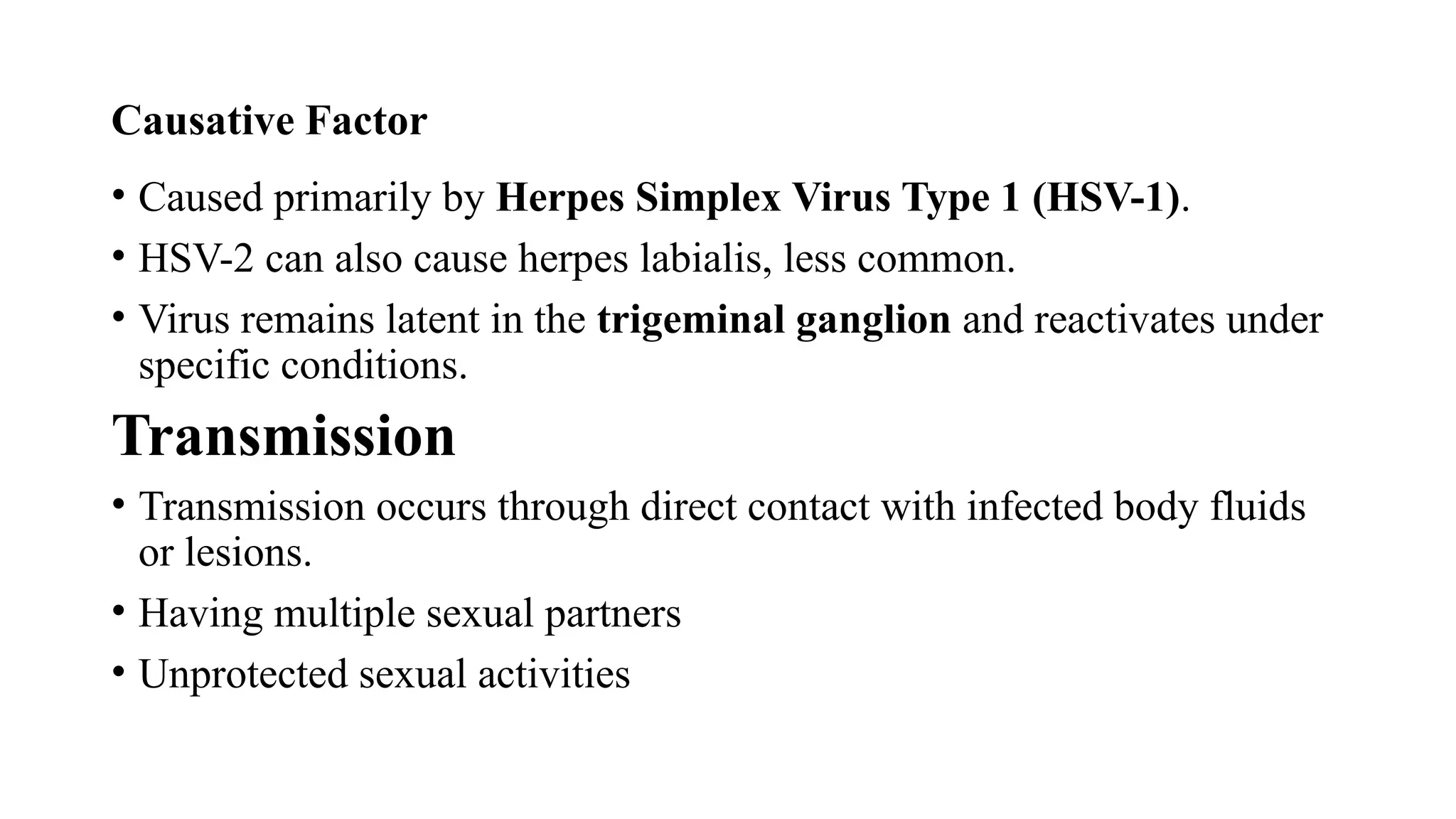 Herpes Labialis : Understanding pathophysiology, Clinical features and treatment | PPT