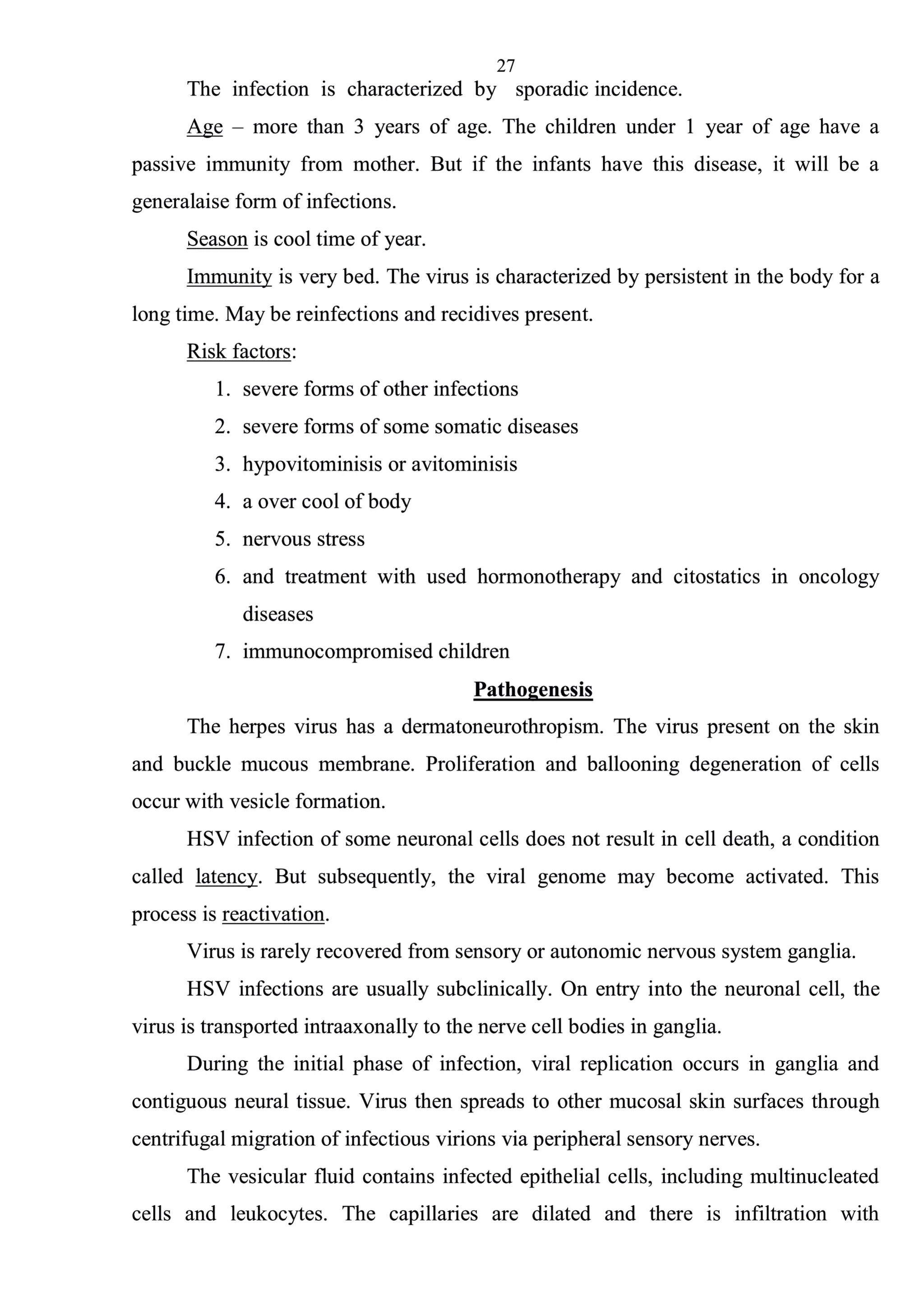 Herpes simlex virus I.S.M CENTRAL CAMPUS | PDF
