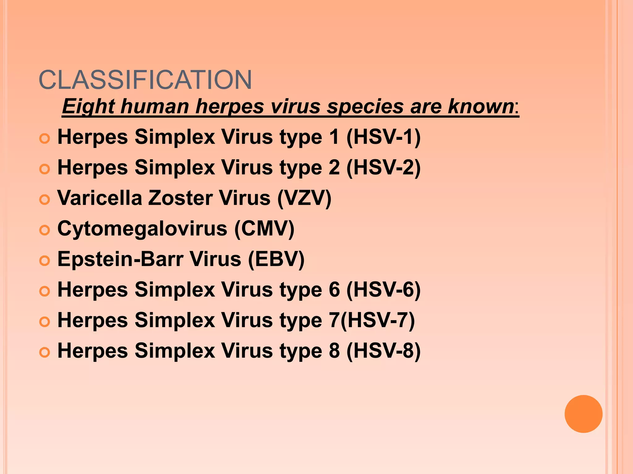 Herpes Virus Types