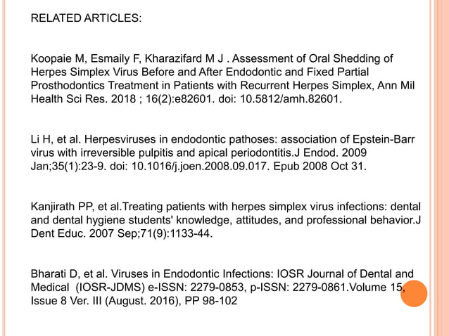 Herpes simplex virus, classification, clinical findings, oral ...