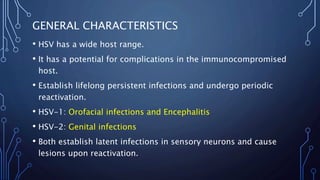 Herpes simplex virus Type 1 and Type 2 | PPTX