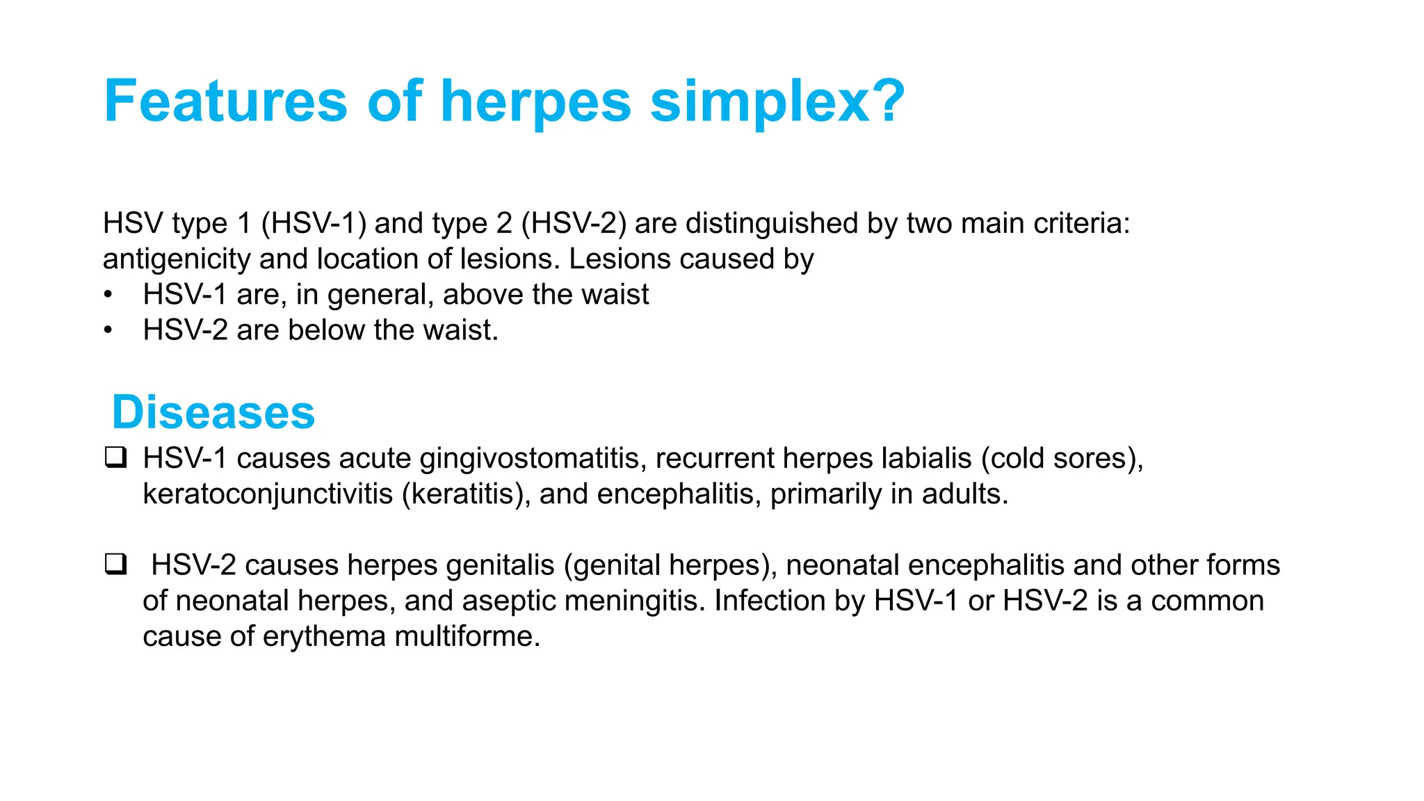 Herpes simplex virus 1 and 2 (HSV 1 and 2)) | PPTX