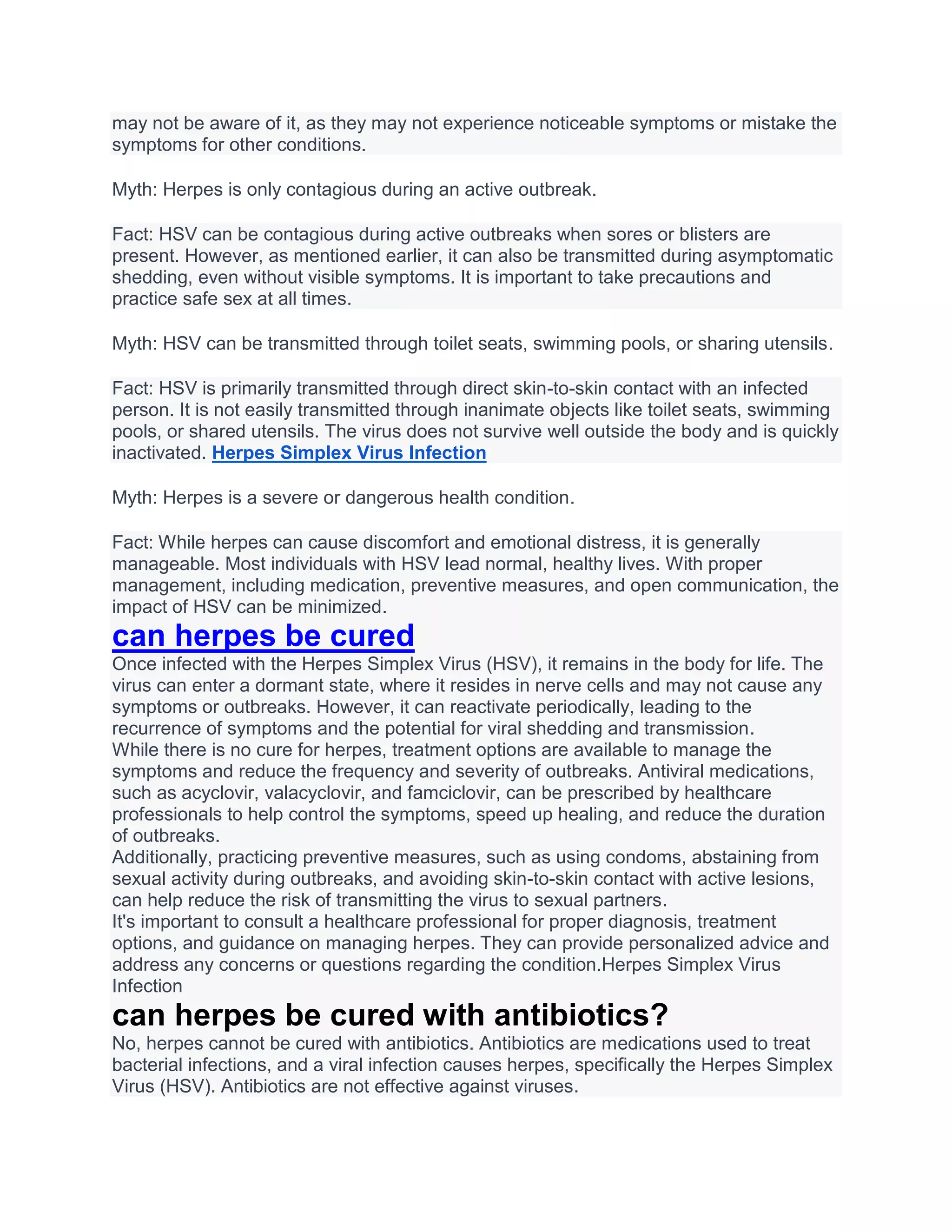 Herpes Simplex Virus Infection | PDF