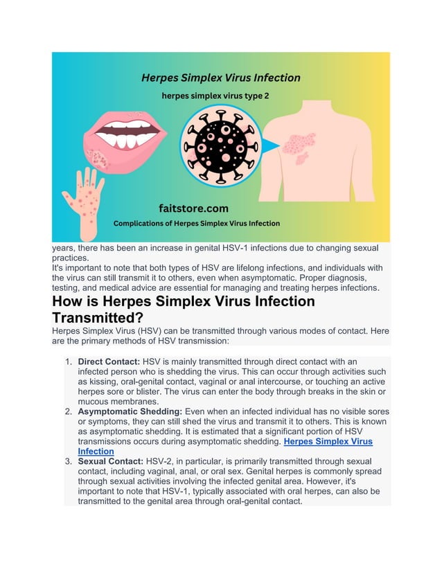 Herpes Simplex Virus Infection | PDF