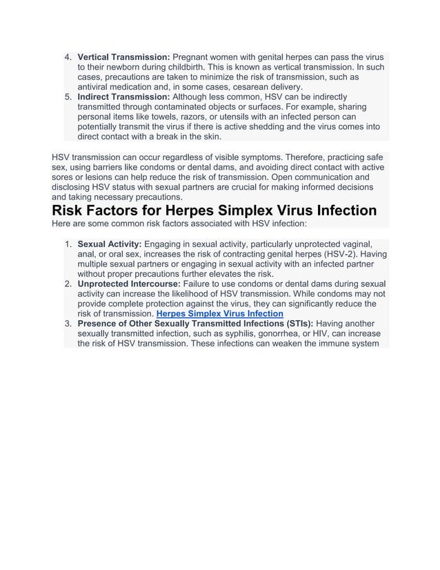 Herpes Simplex Virus Infection | PDF
