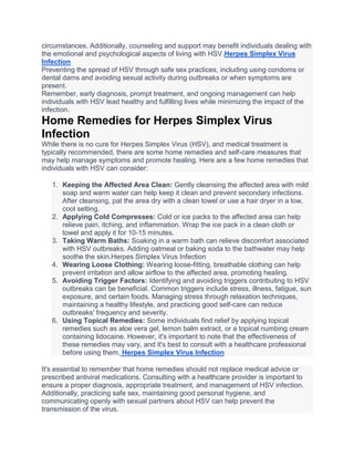 Herpes Simplex Virus Infection | PDF