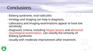 Herpes Simplex Virus radiculitis and treatment | PPTX