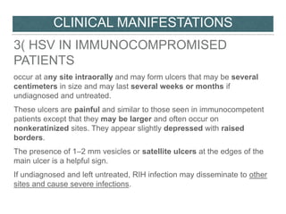 Herpes simplex in oral cavity | PPT