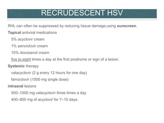 Herpes simplex in oral cavity | PPT