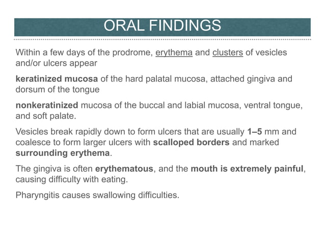 Herpes simplex in oral cavity | PPT | Dental Health | Diseases and ...