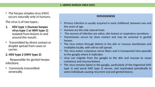 HERPES VIRUS; FEATURES AND INFECTIONS.pptx