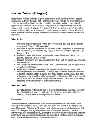 Herpes Zoster | DOC | Infectious Diseases | Diseases and Conditions