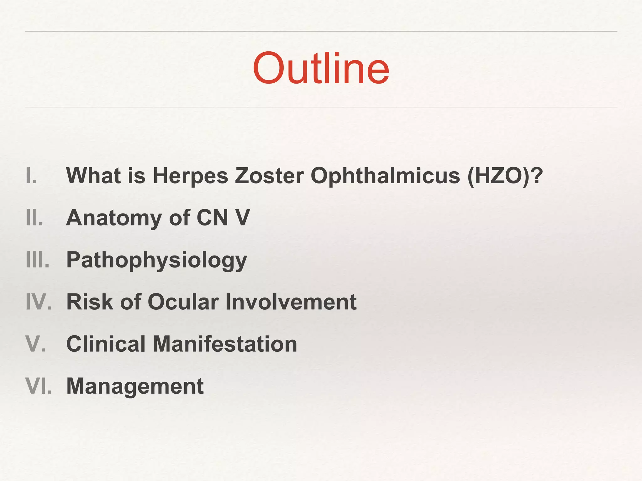 Herpes Zoster Ophthalmicus | PPTX