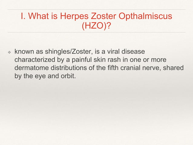 Herpes Zoster Ophthalmicus | PPTX | Eye and Vision Conditions ...