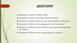 HERPES ZOSTER (shingles) | PPTX