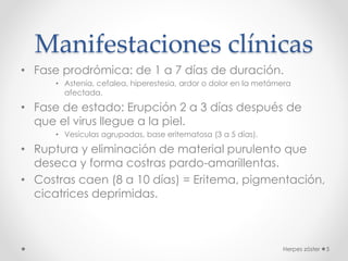 Herpes zóster - Diagnóstico y tratamiento. | PPTX