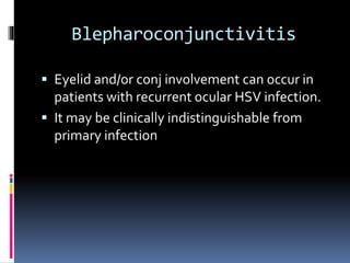 herpes simplex ocular diseases | PPTX
