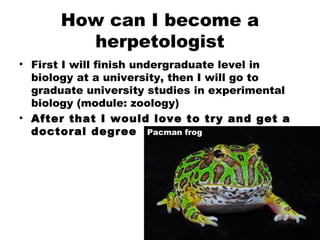 Herpetologist david rafael lipovac 8.e | PPT